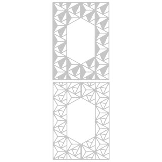 Sizzix Thinlits Die Set 2PK Geo Lattice Frame by Jessica Scott, 28.95 CHF