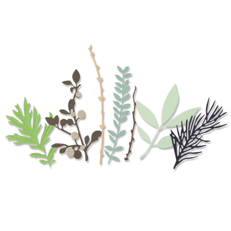 Sizzix Thinlits Die Set 9PK Hidden Leaves by Sophie Guilar, 18.95 CHF