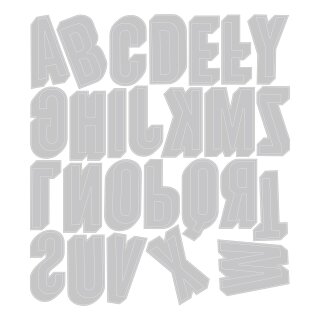 Sizzix Thinlits Die Set 26PK Alphanumeric Shadow Upper by Tim Holtz, 23.95 CHF