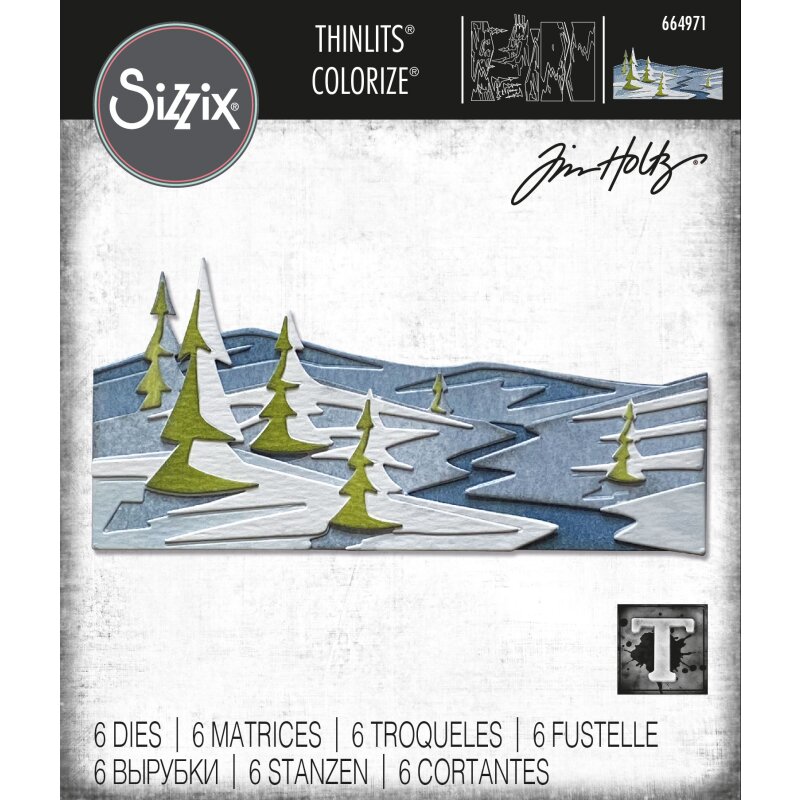 Sizzix Thinlits Die Set 6PK Snowscape Colorize by Tim Holtz, 28.95 CHF