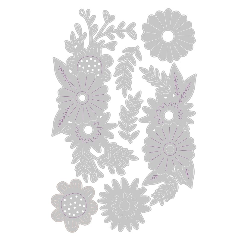 Sizzix Thinlits Die Set 7PK Floral Contours by Olivia Rose, 15.95 CHF