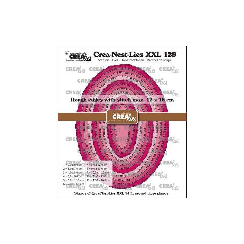 Stanzschablone Oval mit Büttenrand und Stitch 11-Teile, 25.95 CHF