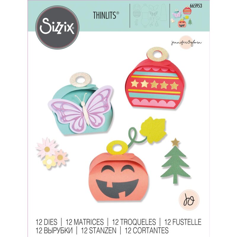 Sizzix Thinlits Die Set 12PK Holiday Gift Boxes by Jennifer Ogborn, 54.95 CHF