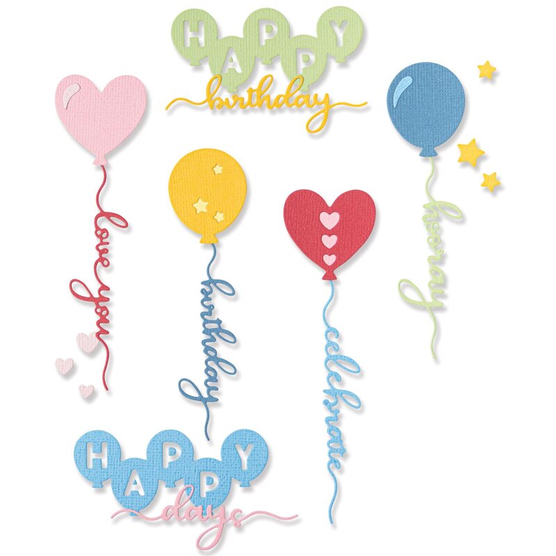 Sizzix Thinlits Die Set 11PK - Balloon Occasions by Olivia Rose, 17.05 CHF