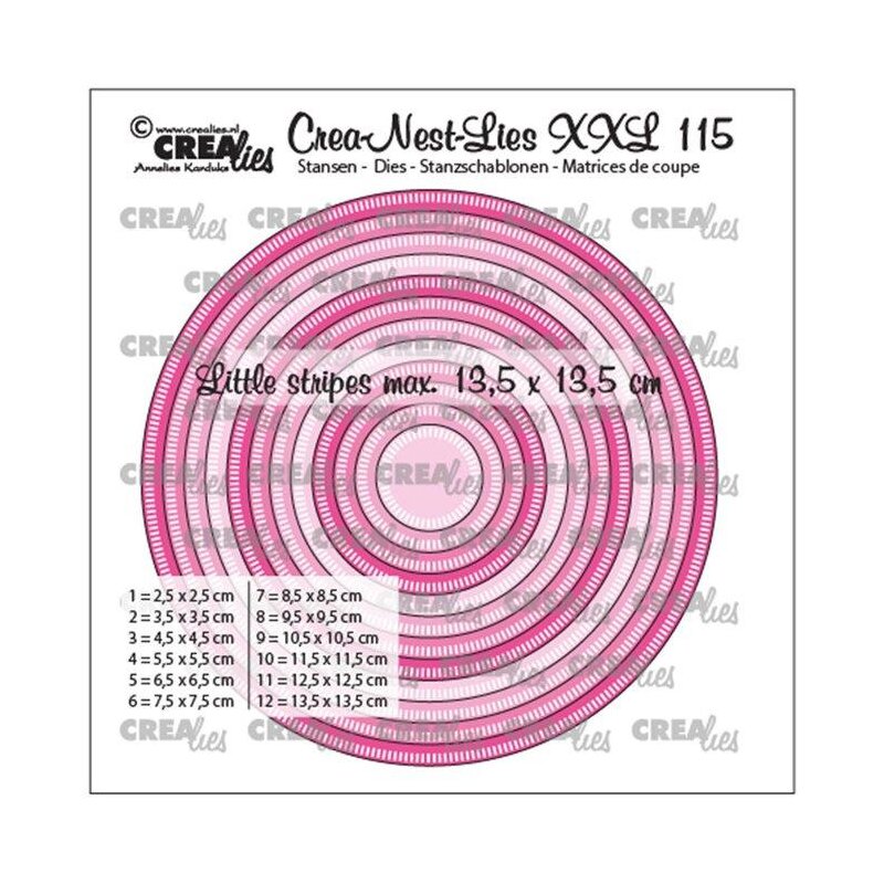 Stanzschablone mit Strichprägung Kreise 12-Teile, 24.95 CHF