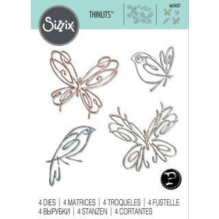 Sizzix Thinlits Die Set 4PK - Flight of Fancy by Pete Hughes, 19.95 CHF