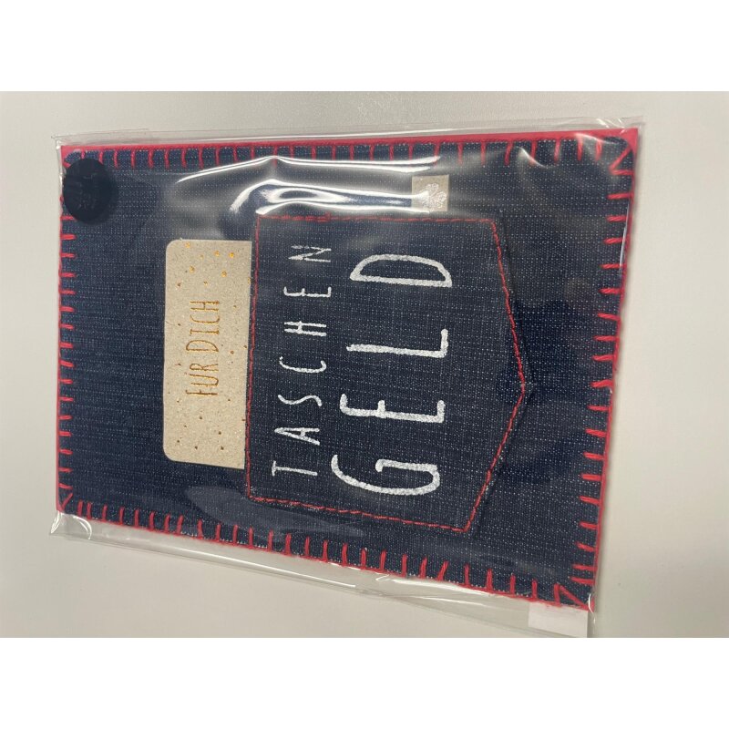 Karte Taschen Geld für Dich aus Jeans, 6.95 CHF