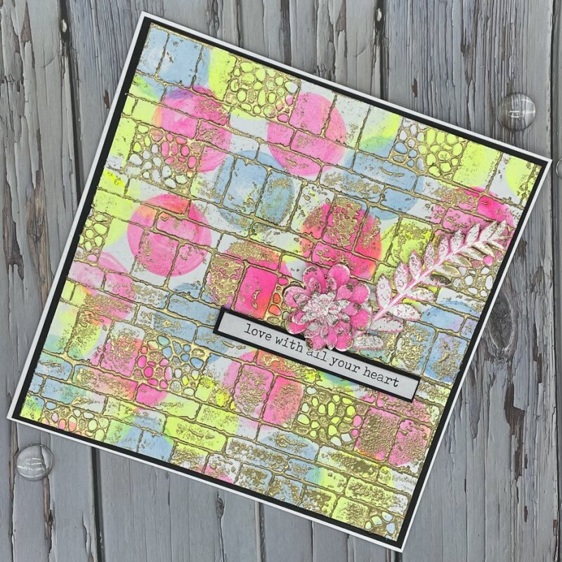 Prägeschablone Sue Wilson 3D Embossing Folder 8x8 Inch Brick Wall, 13. ...