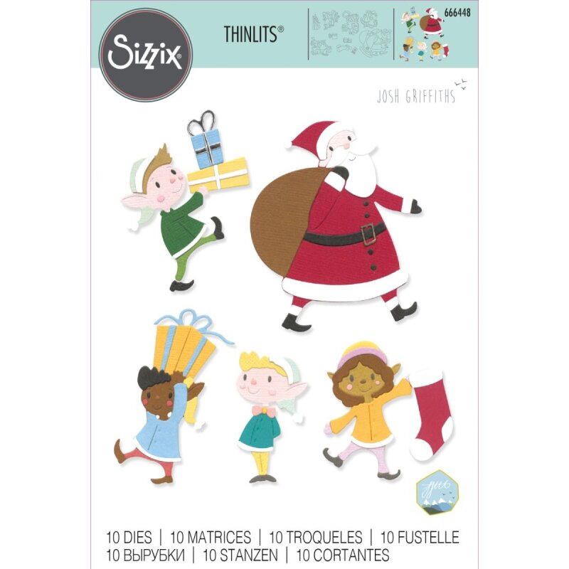 Sizzix Thinlits Die Set 10PK Santa & Elves by Josh Griffiths, 31.95 CHF