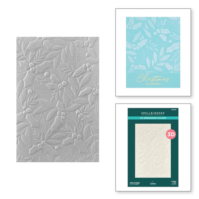 Spellbinders Holly & Foliage 3D Embossing Folder, 16.95 CHF