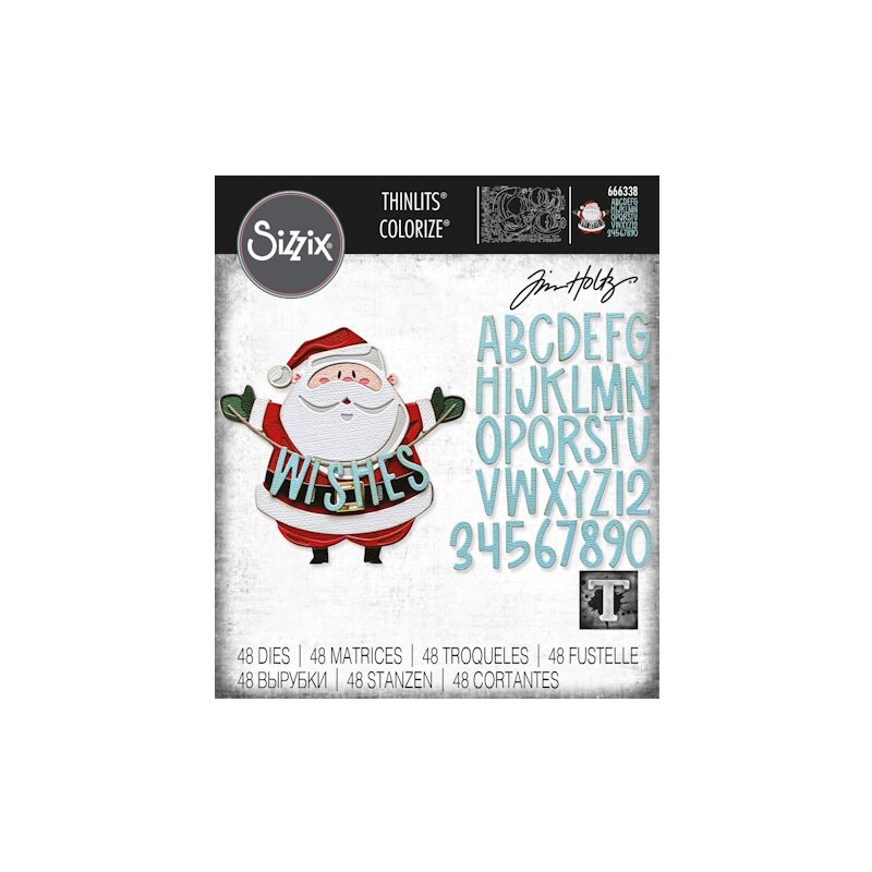 Sizzix Thinlits Die Set 49PK - Santa Greetings, Colorize by Tim Holtz, 37.00 CHF