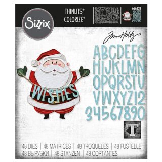 Sizzix Thinlits Die Set 49PK - Santa Greetings, Colorize by Tim Holtz, 37.00 CHF