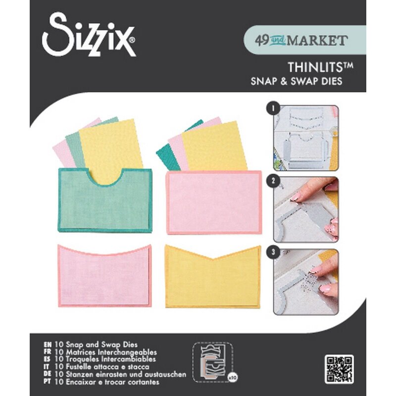 Sizzix Thinlits Die Set 10PK - Snap And Swap Pockets By 49 And Market, 40.95 CHF